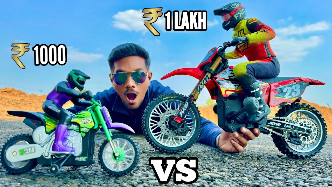 RC Bike 1000 rs Vs 1,00,000 rs Unboxing & Testing Who Will Win ...