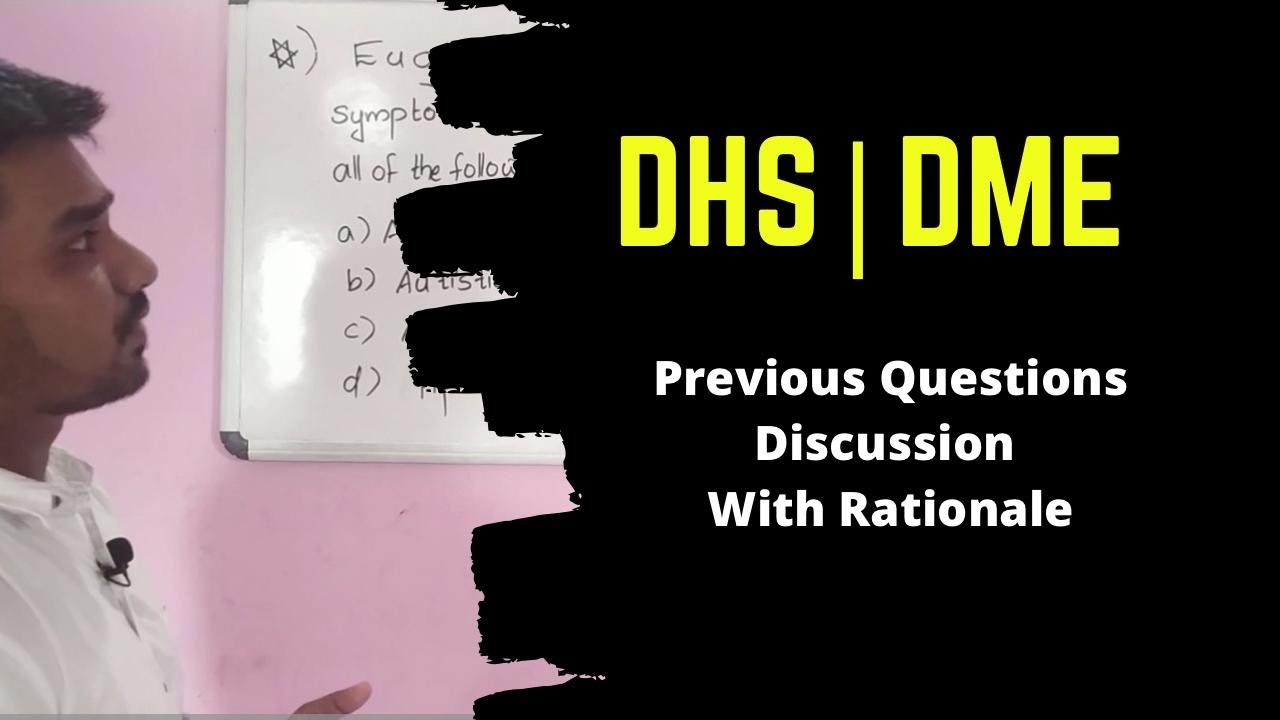DHS & DME Previous Questions - YouTube