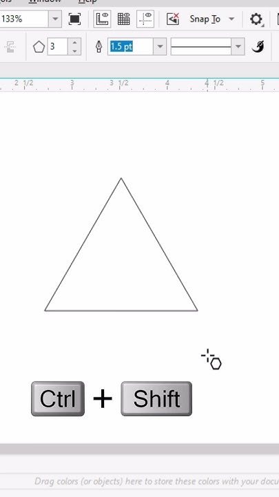 How To Draw Triangle Shape In CorelDraw By Seekh Raha Hoon #shorts ...