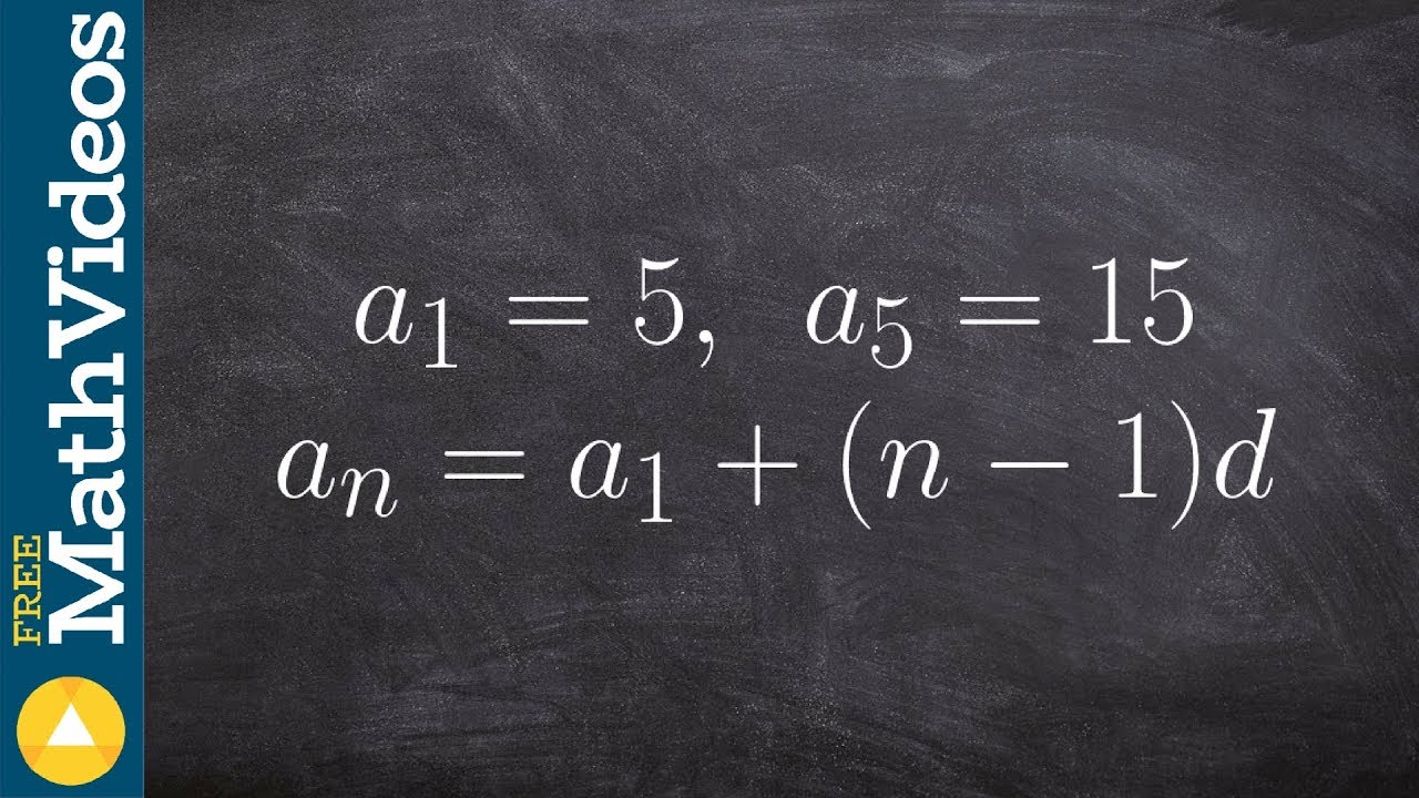 Given Two Terms Find The Rule Of The Arithmetic Sequence Youtube