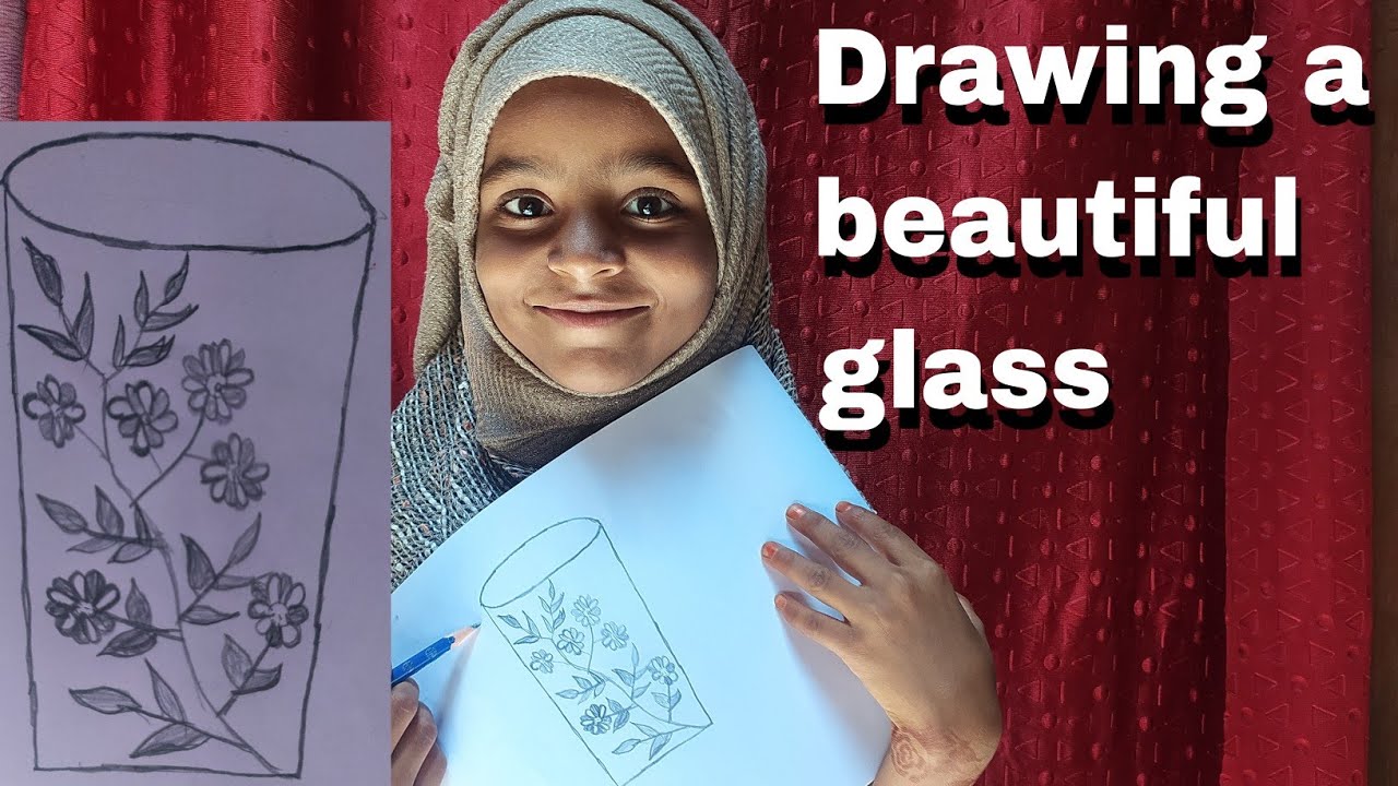 Simple glass Sketch। How to draw glass sketch - YouTube