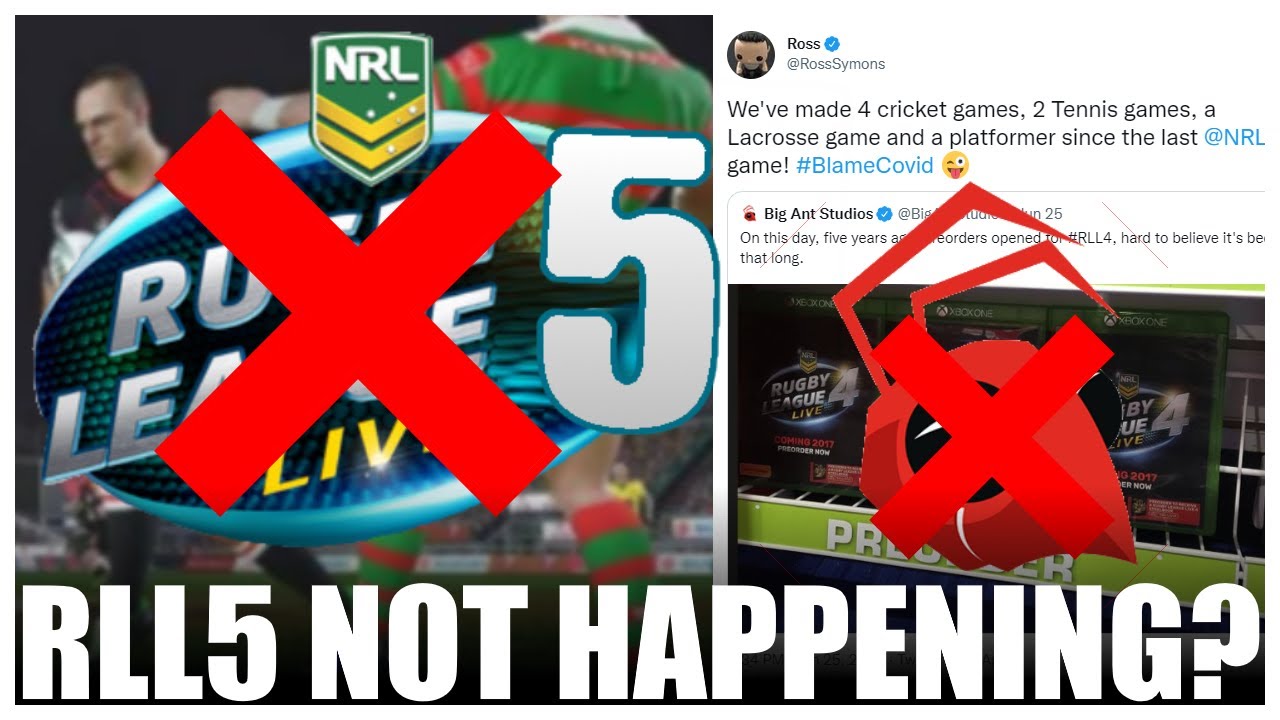 RUGBY LEAGUE LIVE 5 WON'T BE OUT THIS YEAR? - YouTube