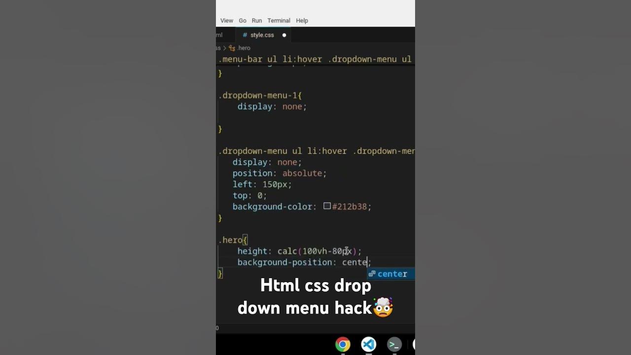 Html css double dropdown menu hack 2024 - unbelievable 😳 @freecode_BenyCamp - YouTube