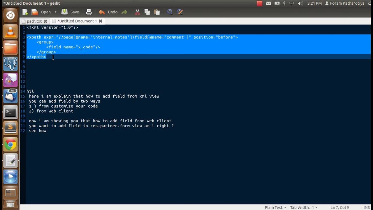 Add Field Xml View YouTube add-field-xml-view-youtube