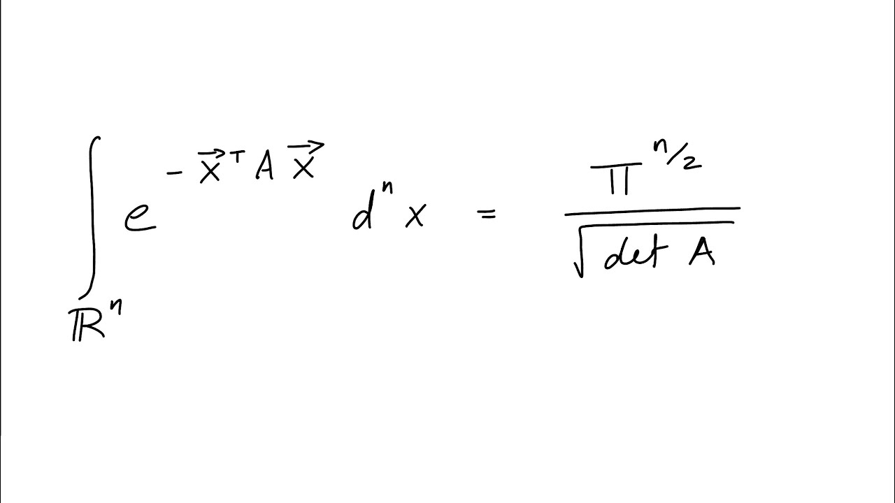 L'intégrale de Gauss en plusieurs dimensions - YouTube