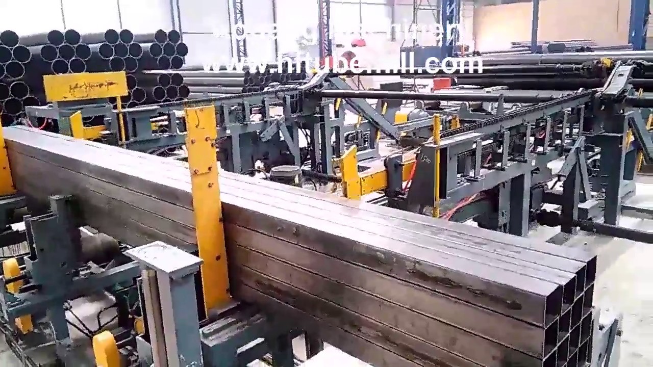 Square Tube Automatic Stacking and Bundling Machine - YouTube