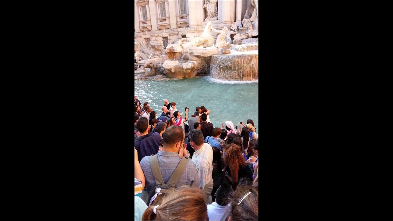 Marriage proposal at Trevi Fountain Rome - YouTube