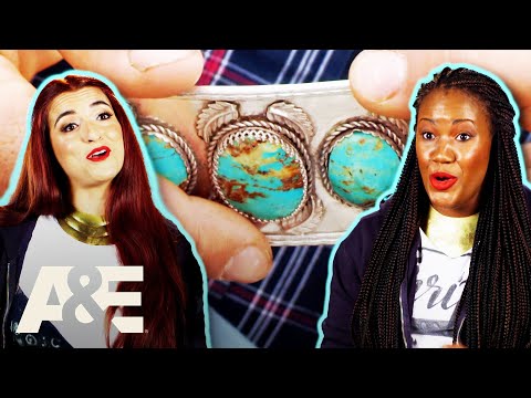 Edwina & Shana Discover Turquoise Jewelry Worth a Small Fortune | Storage Wars | A&E