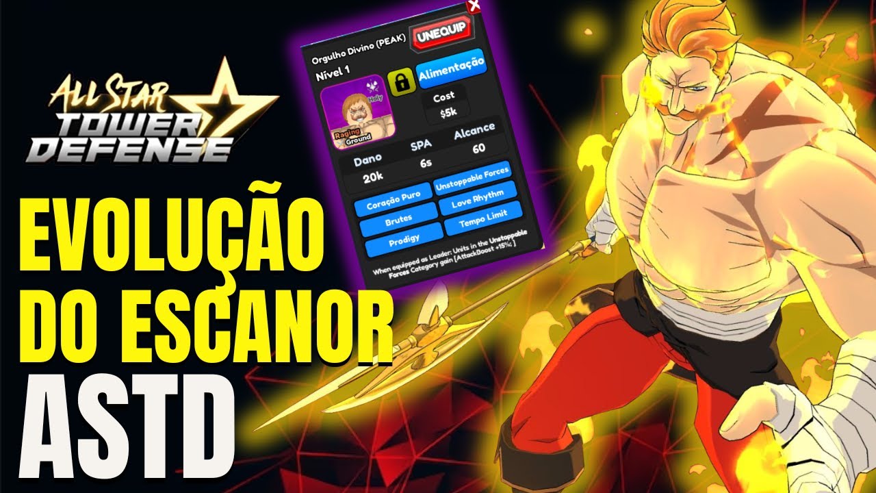 EVOLUÇÃO DO ESCANOR 6 ASTD - #escanor - YouTube