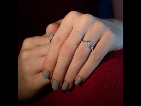 0,19 Karat Gurmet Kollu Baget Pırlanta  Fantezi Yüzük - 1100134 | Keops Pırlanta