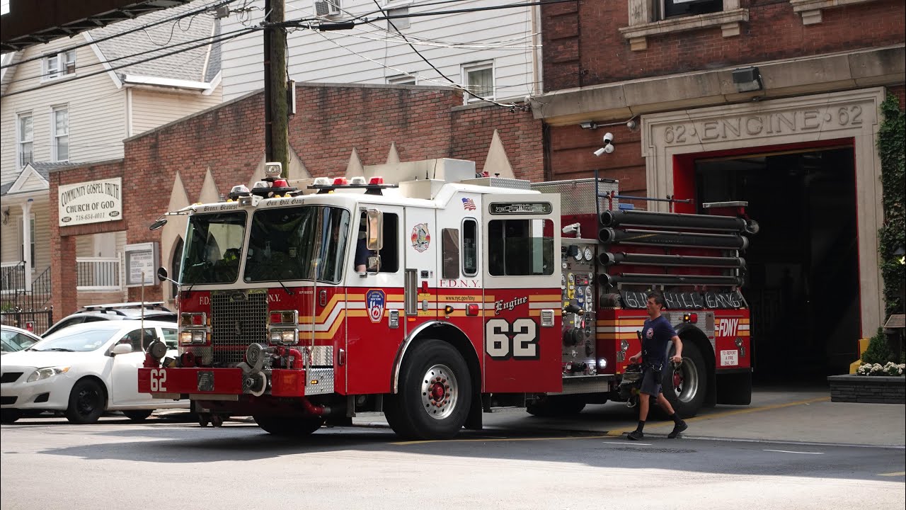 FDNY Engine 62 Responds to an EMS Run on White Plains Road - YouTube