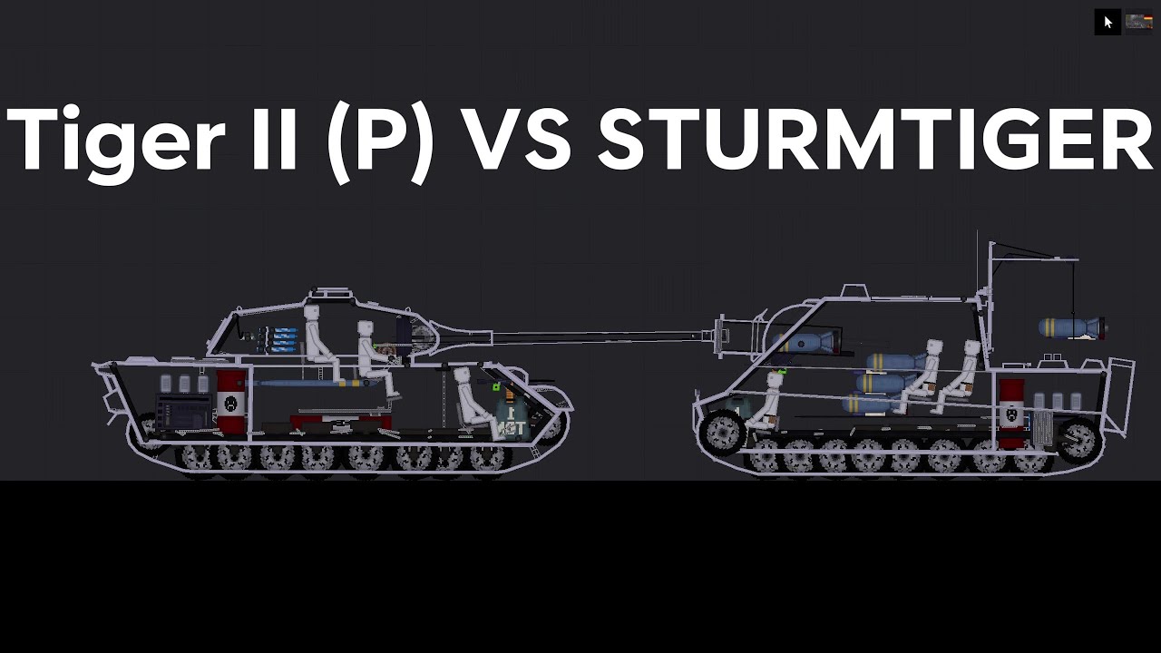 TIGER II(P) VS STURMTIGER | People Playground Tank Battles - YouTube