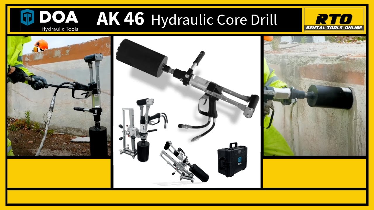 AK46 Hydraulic Core Drill | DOA Hydraulic Tools - YouTube