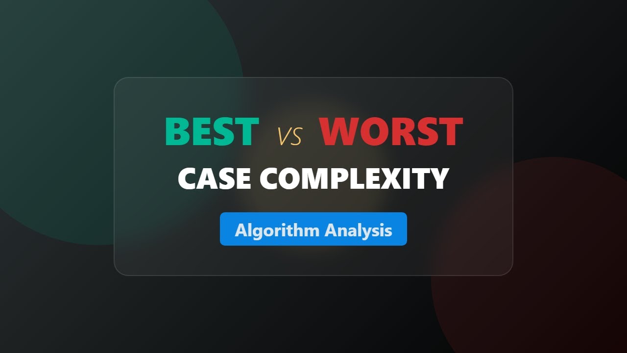 Best Case vs Worst Case Explained: Algorithm Complexity - YouTube