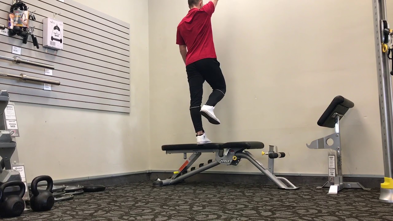 Contralateral Step-Up KB Press - YouTube