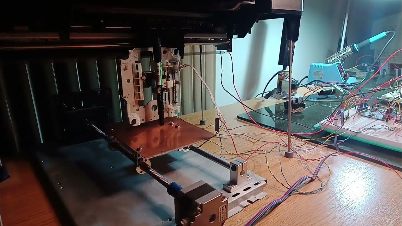 2D painter arduino uno L293D - YouTube