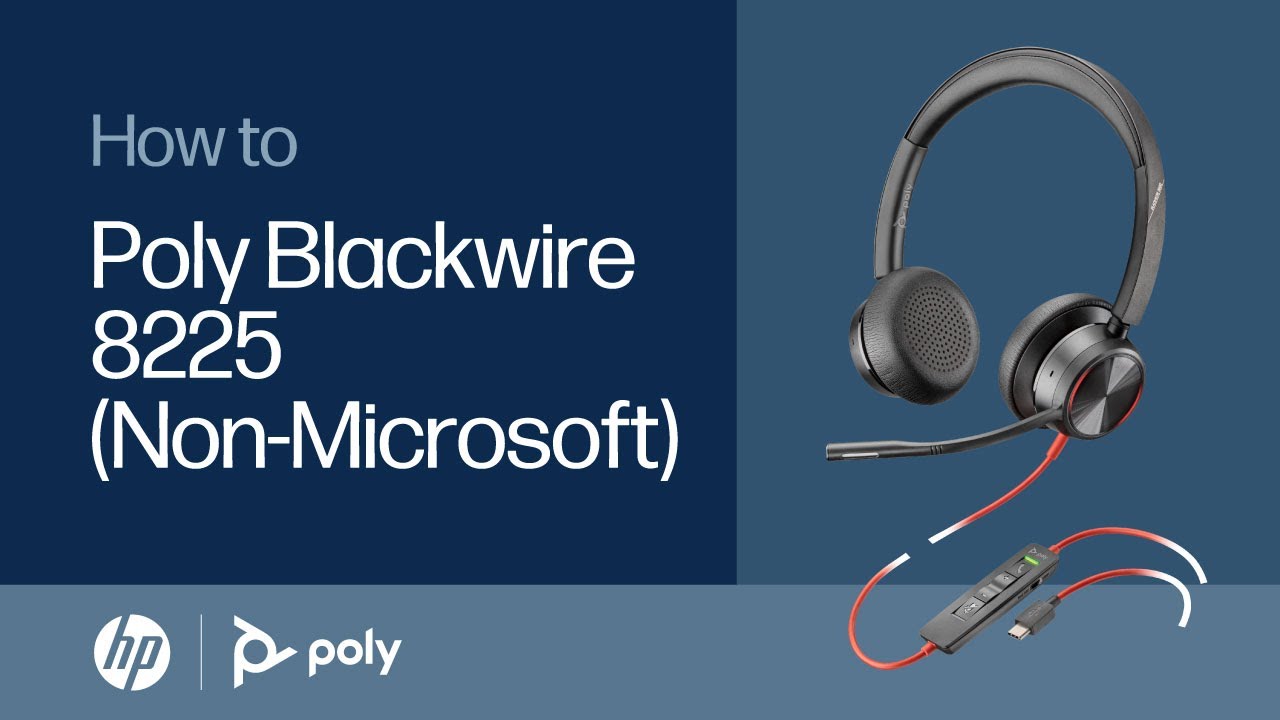 Poly Blackwire 8225 - How to Video (Non-Microsoft) | HP Support - YouTube
