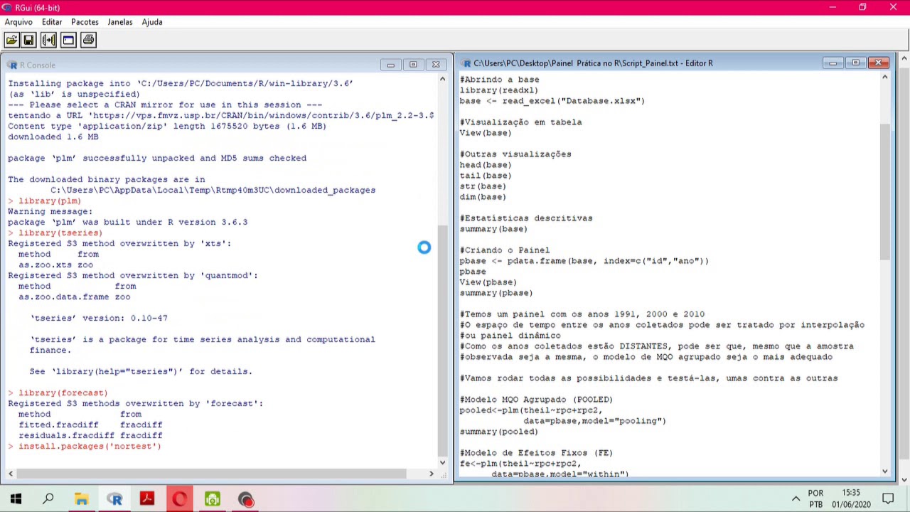 Introdução à Econometria no R: Aula 3, Cap.2 - Dados em Painel (Prática ...