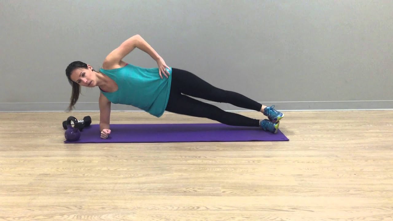 side plank with hip drop - YouTube