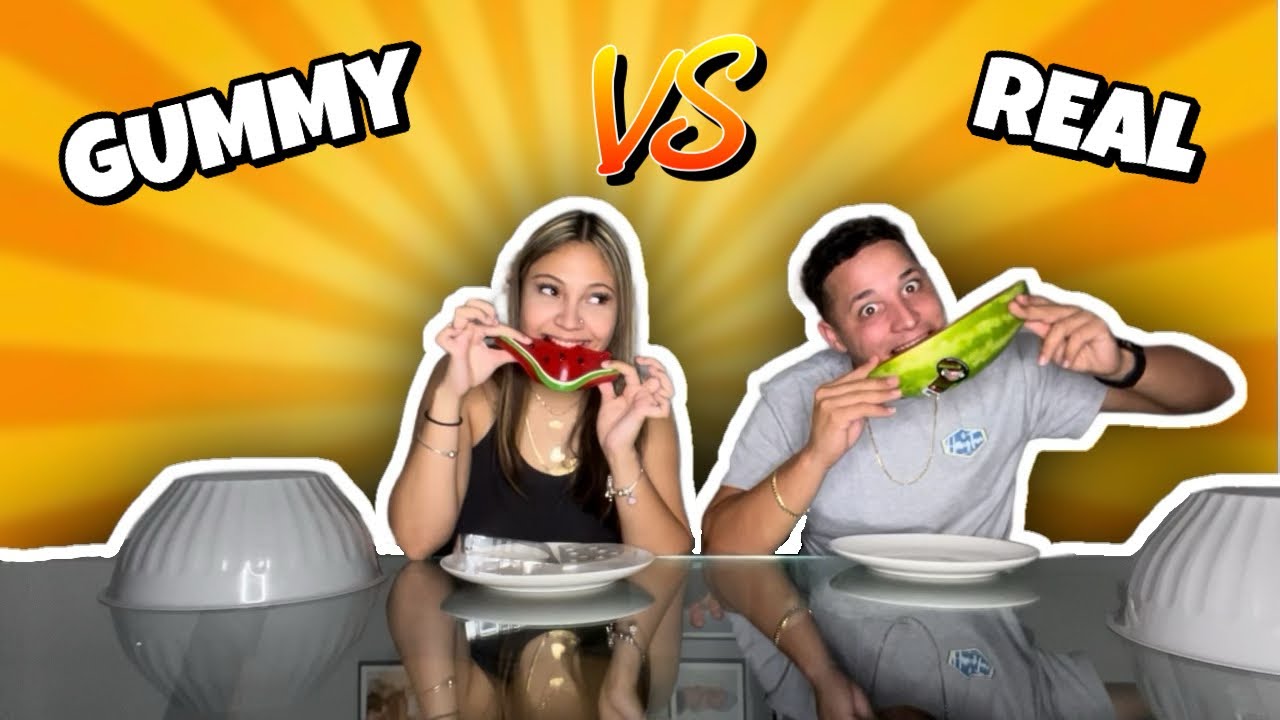 GUMMY VS REAL FOOD CHALLENGE! - YouTube