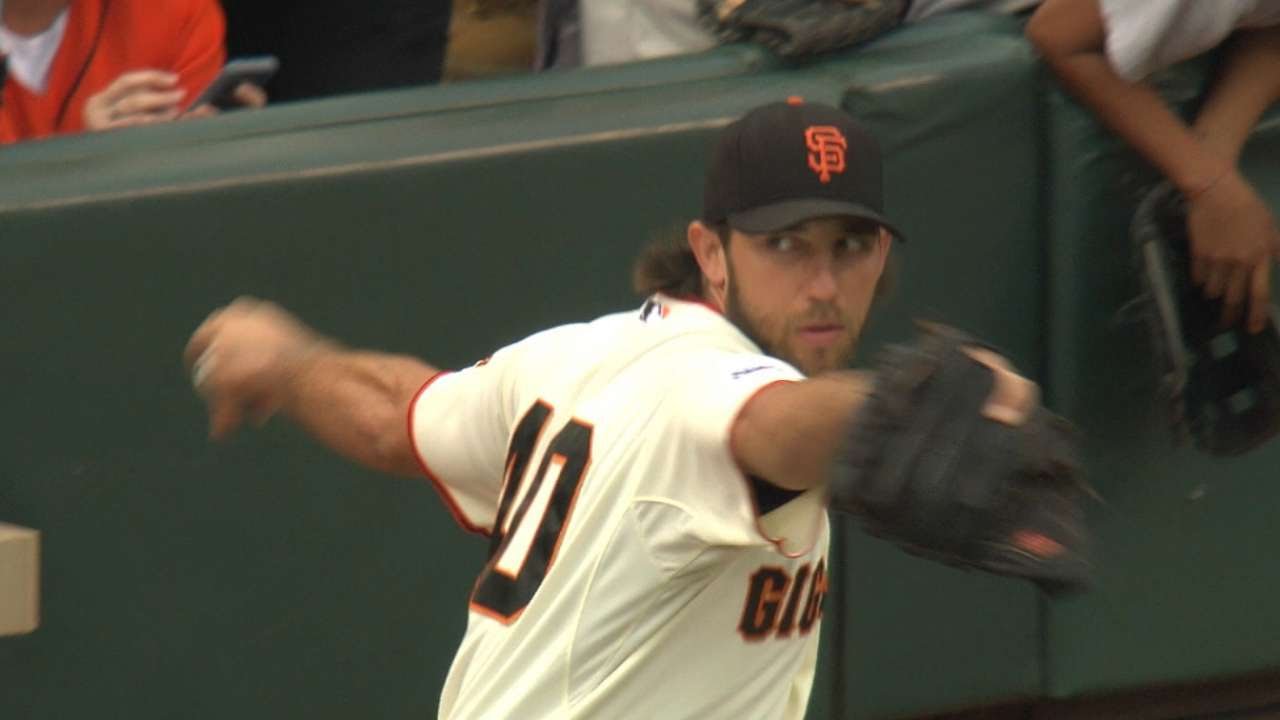 SD@SF: Bumgarner throws third career one-hitter - YouTube