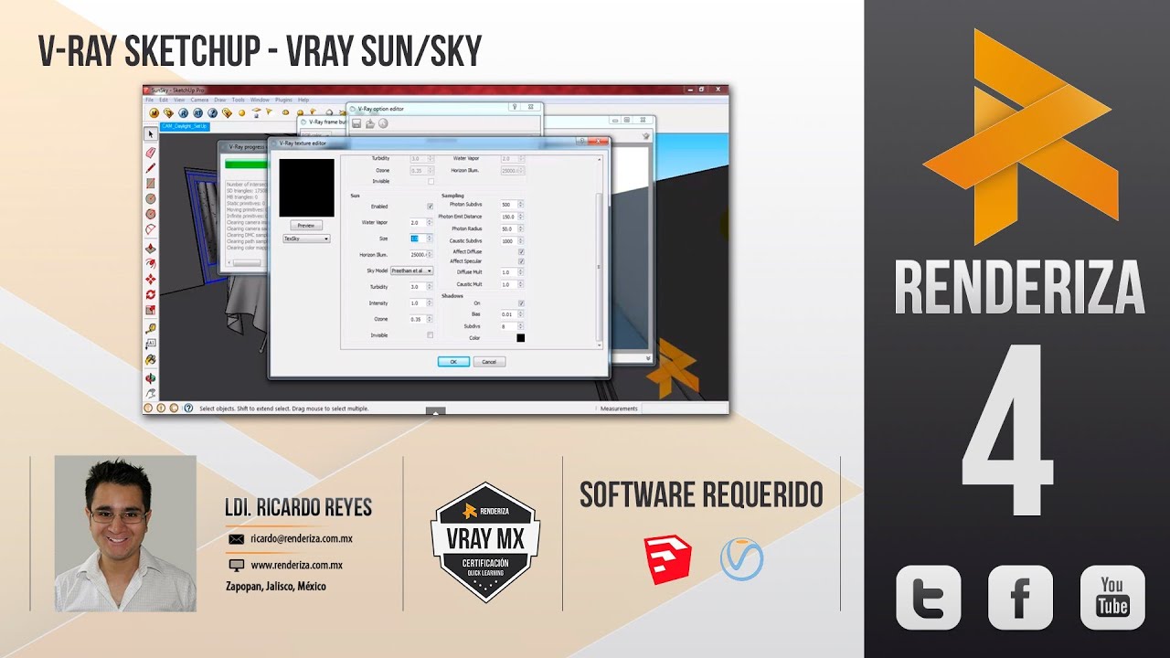 VraySun y VraySky en Sketchup - YouTube