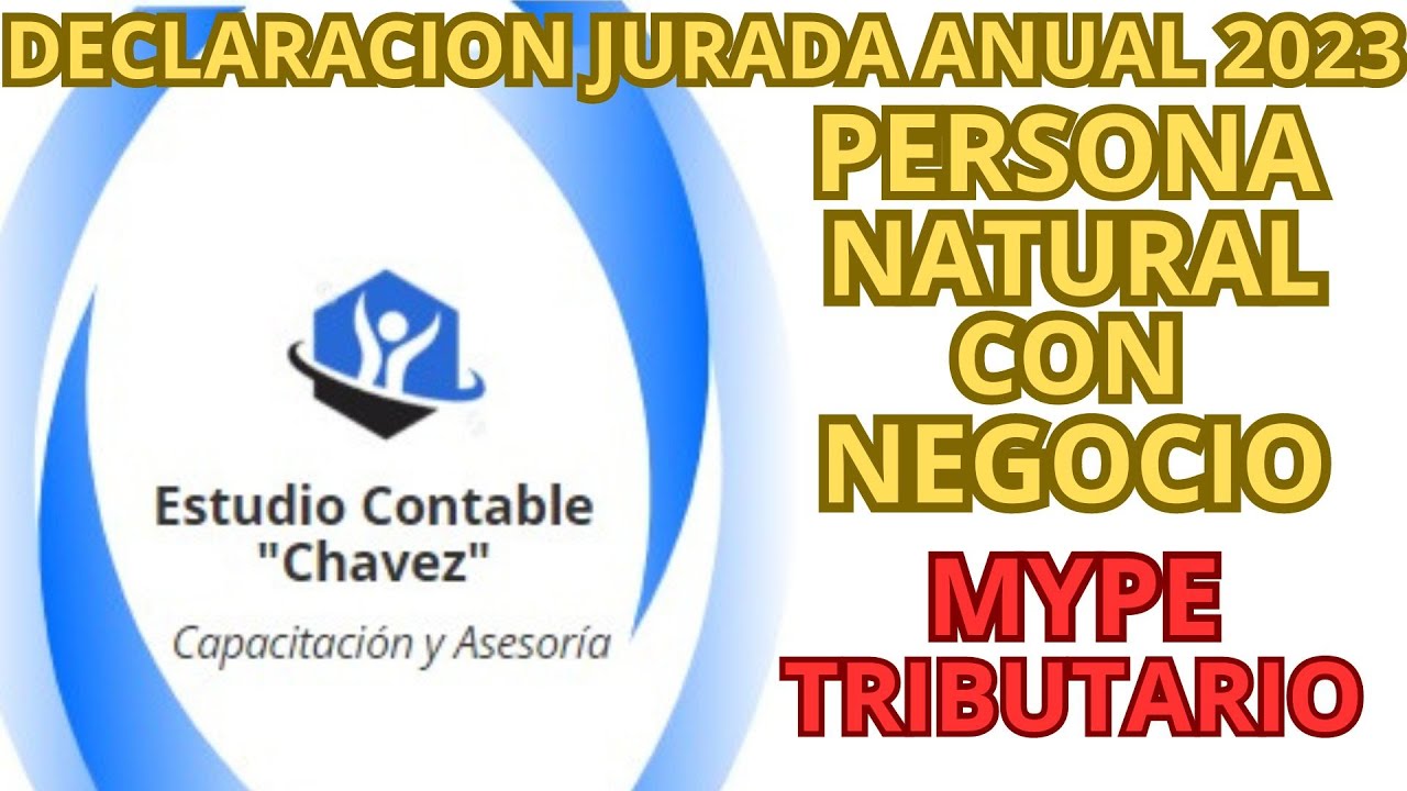 Declaracion Jurada Anual Del Impuesto A La Renta 2023 Persona Natural