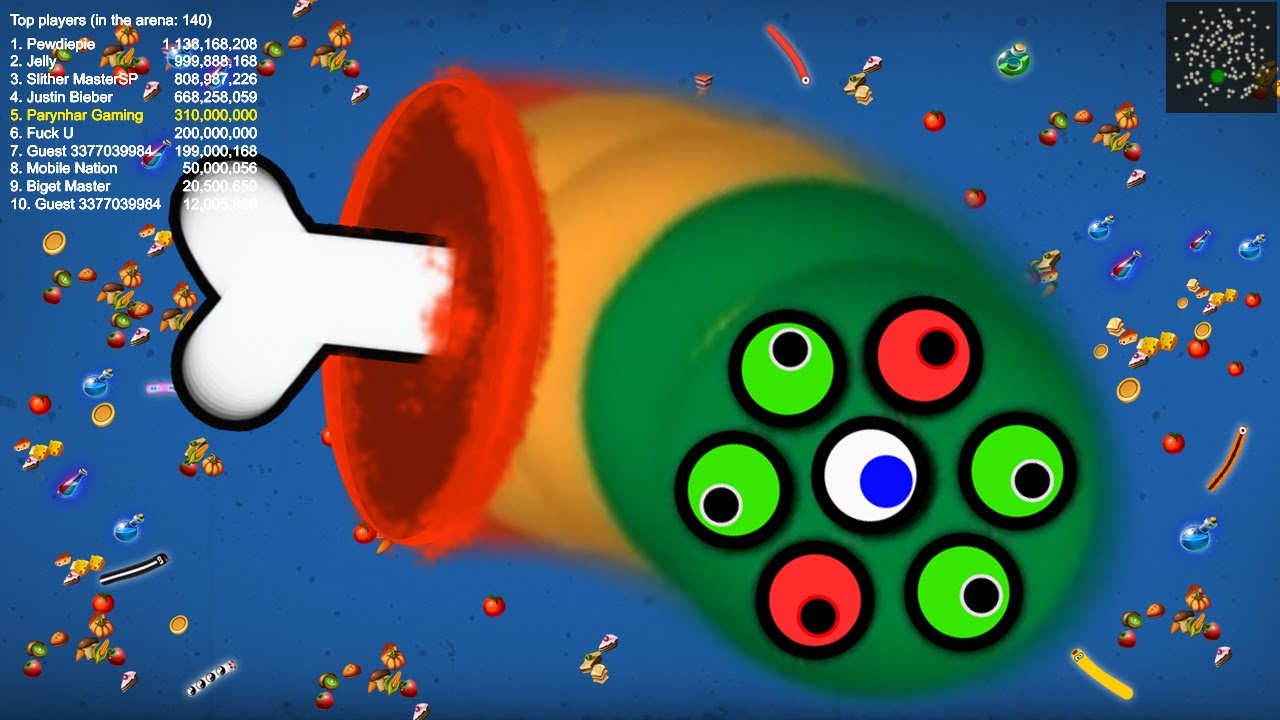 Worms Zone © 2.6M + Score Master Trolling Kill Top 1 Slither Snake ...