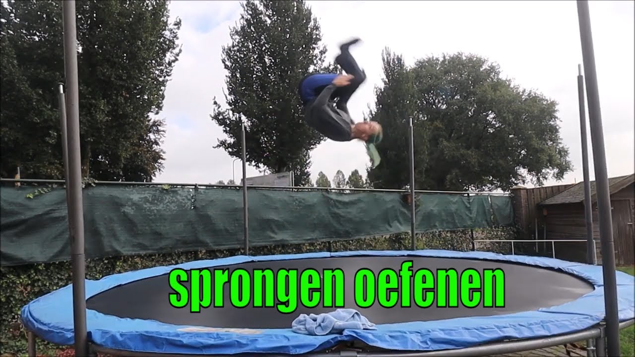 TRAMPOLINE SPRINGEN - sprongen oefenen op de trampoline - YouTube