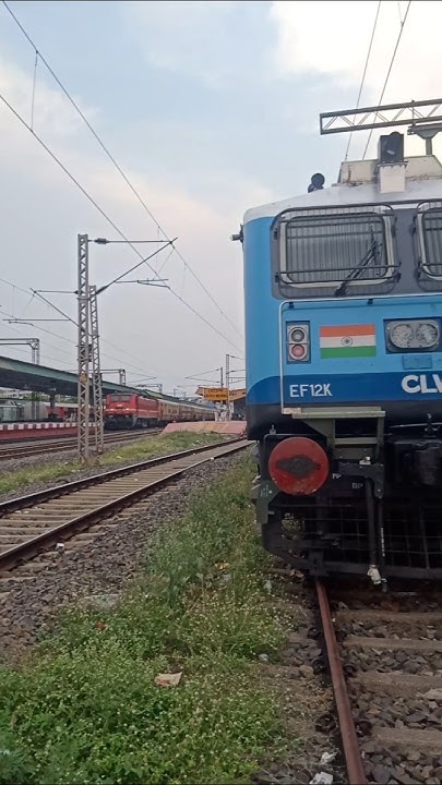 [RED BEAST ️ WAP-4 v/s STRONGEST TWIN WAG-9 EF 12-k] #shorts #railway #trending #alp #locomotive ...