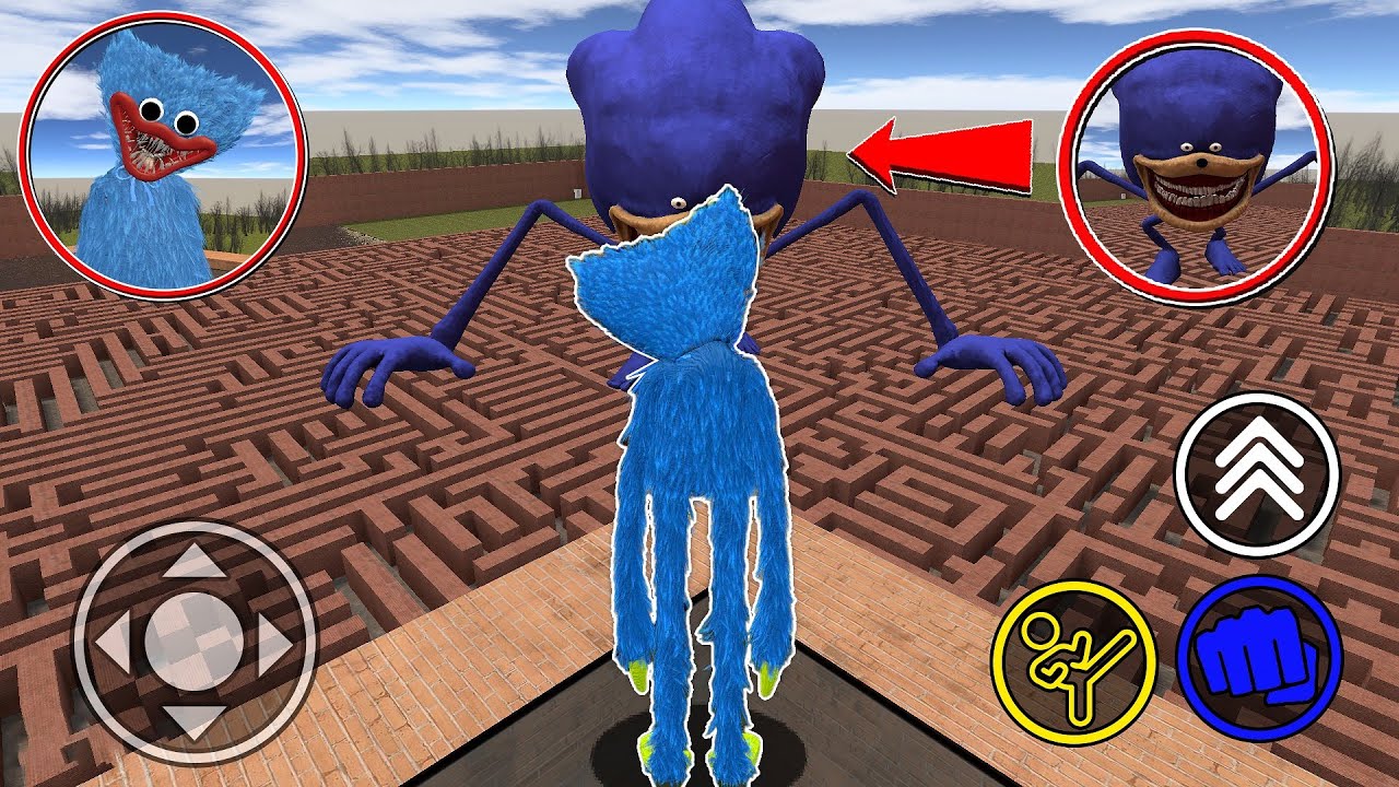 I Became HUGGY WUGGY vs Shin Sonic Tapes in Maze Garry’s Mode! - YouTube