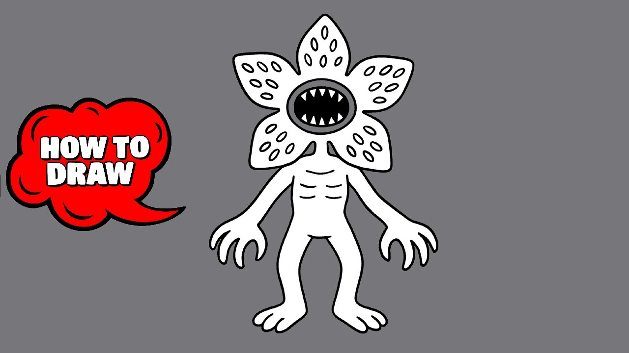 How To Draw Demogorgon | Drawing Demogorgon From Stranger Things - YouTube