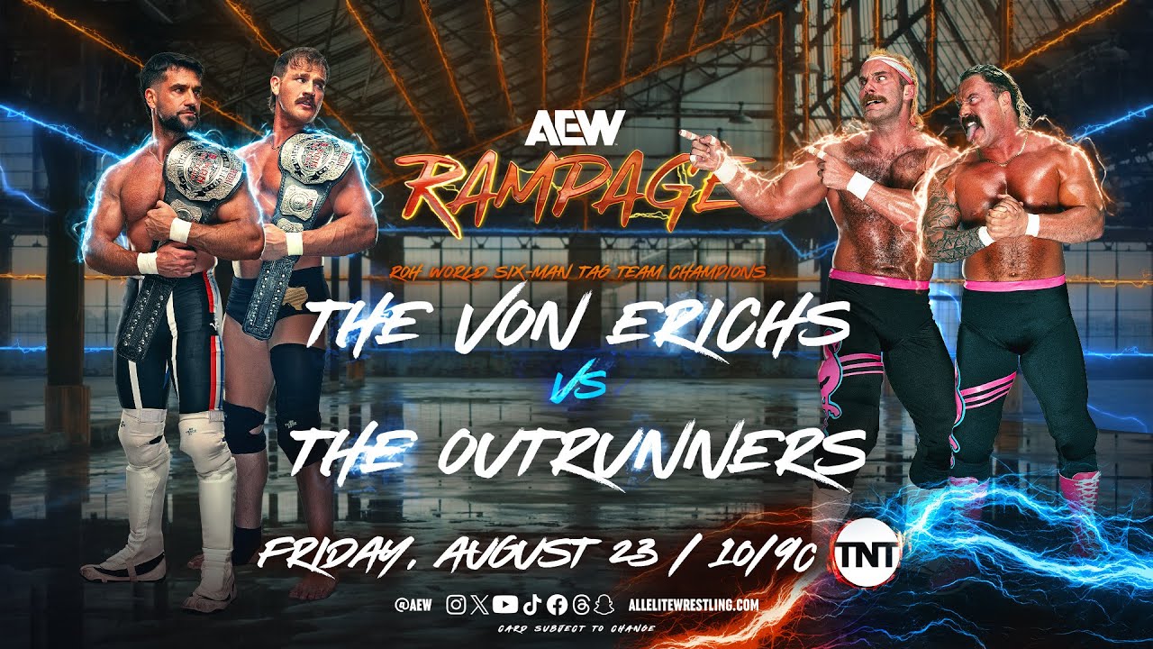 WWE 2K24 The Von Erichs Vs. The Outrunners | AEW Rampage 8/23/24 - YouTube