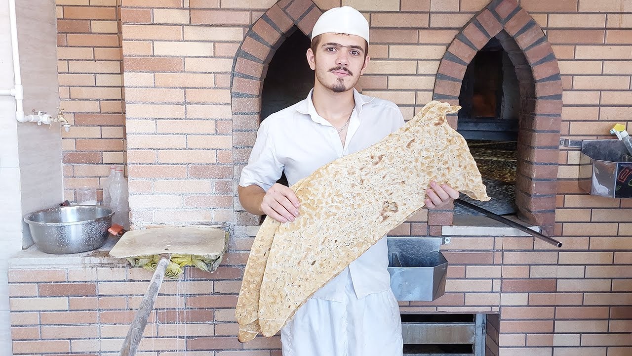 Baking Sangak Bread | Persian Bread Recipe - YouTube