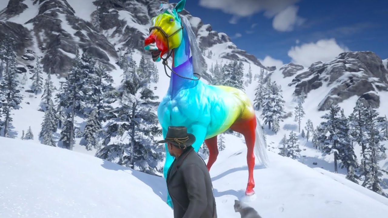 Red dead redemption 2 Wild Horses | Arthur Morgan Caught New Rainbow ...