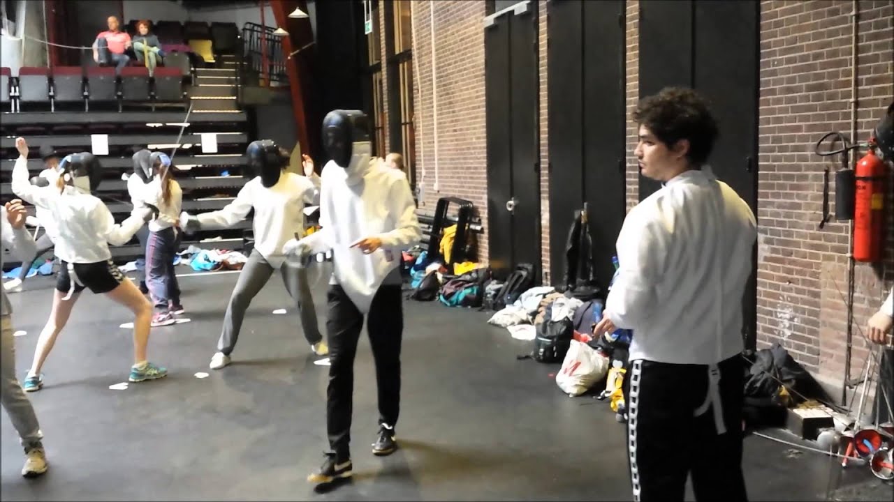 Actors Challenge Fencing - YouTube