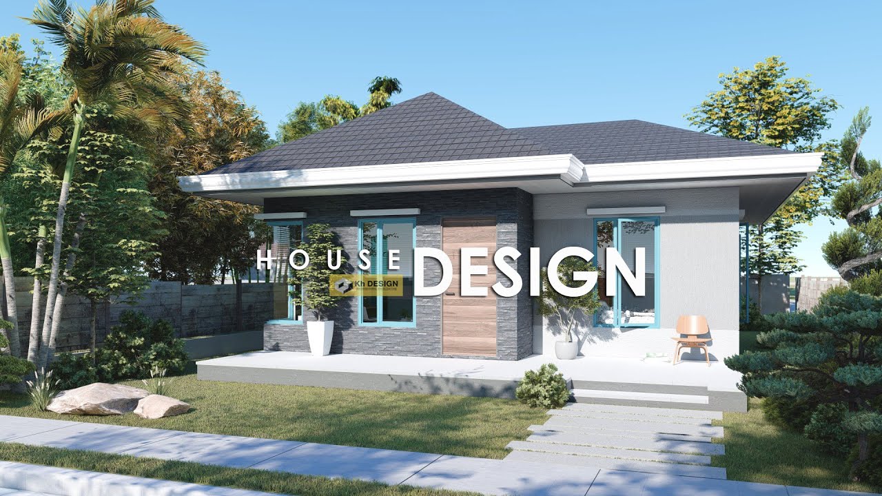 SIMPLE HOUSE DESIGN | 7.40m x 10.00m (74 sqm) | 2 BEDROOM - YouTube