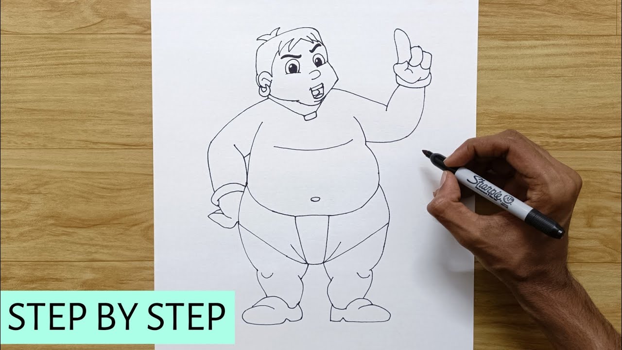 How to Draw Kaliya from Chhota Bheem Easy | Kaliya Drawing | Sketch ...