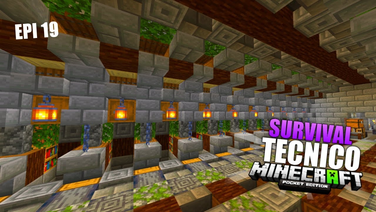 🔥 SURVIVAL TÉCNICO BEDROCK 🔥| TRADING HALL, PRIMER MÓDULO DECORADO ...