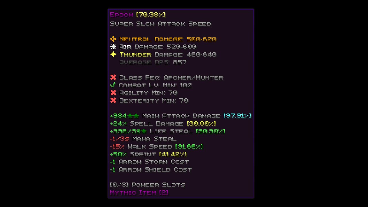 Wynncraft: Mythic | Good Epoch - 62 Pulls, 5 Rerolls and 2 Sac. Points ...