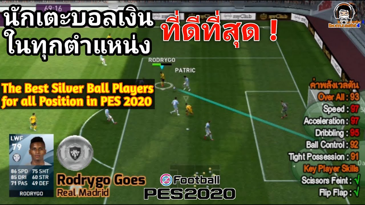 นักเตะบอลเงินที่ดีที่สุดทุกตำแหน่งใน PES 2020:The Best ฺSilver Ball for ...