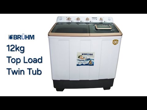 Bruhm 12kg Semi Automatic Top Load Twin Tub Washing Machine BWT-120H ...
