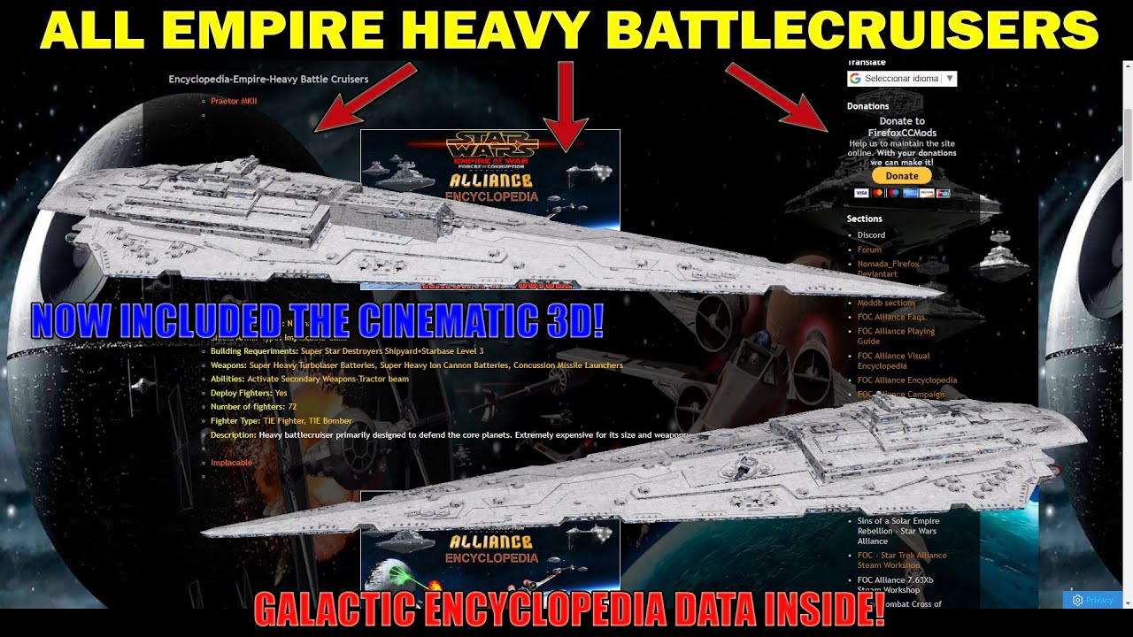 All HEAVY BATTLECRUISERS of the Empire - Star Wars - Units Data ...