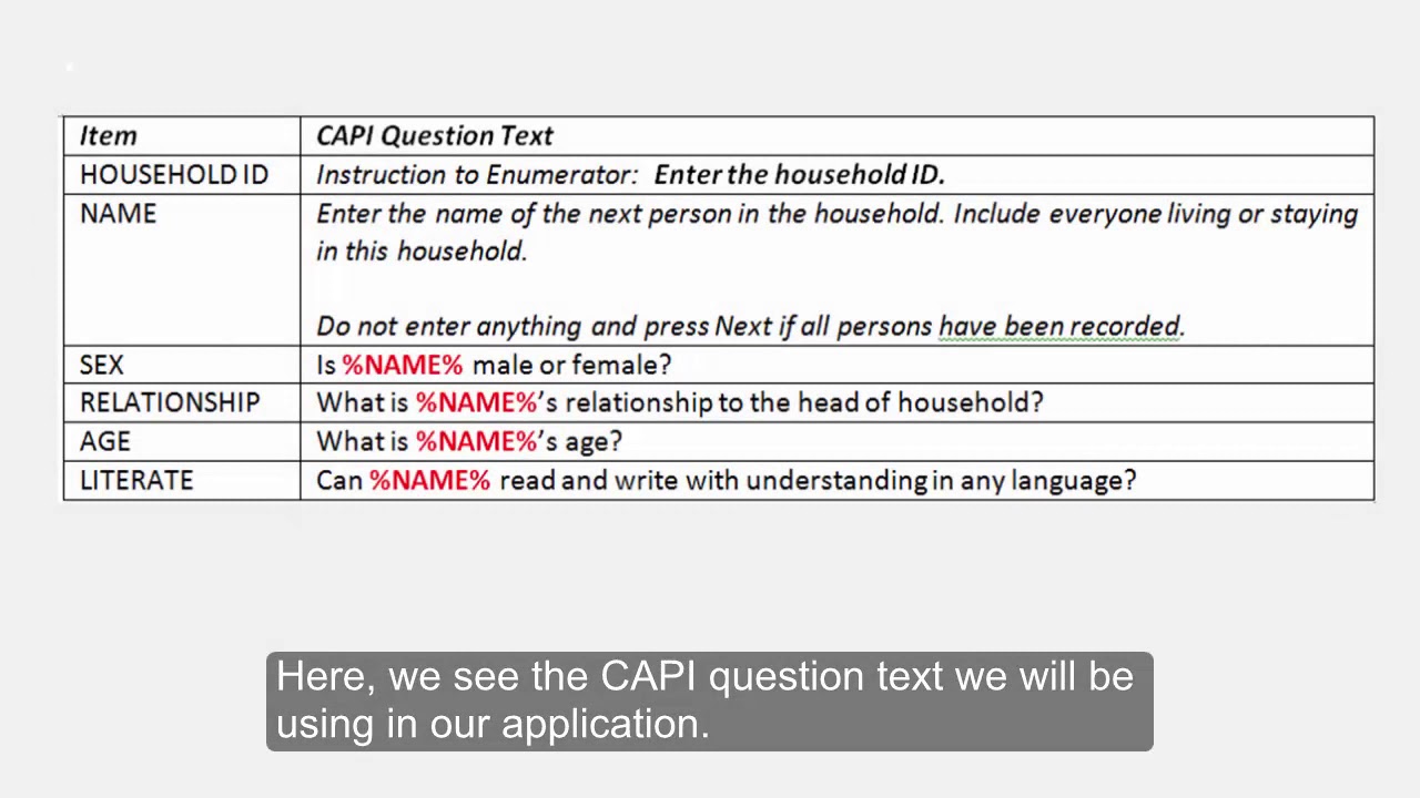 Introduction to CAPI Data Entry (Windows and Android) - YouTube