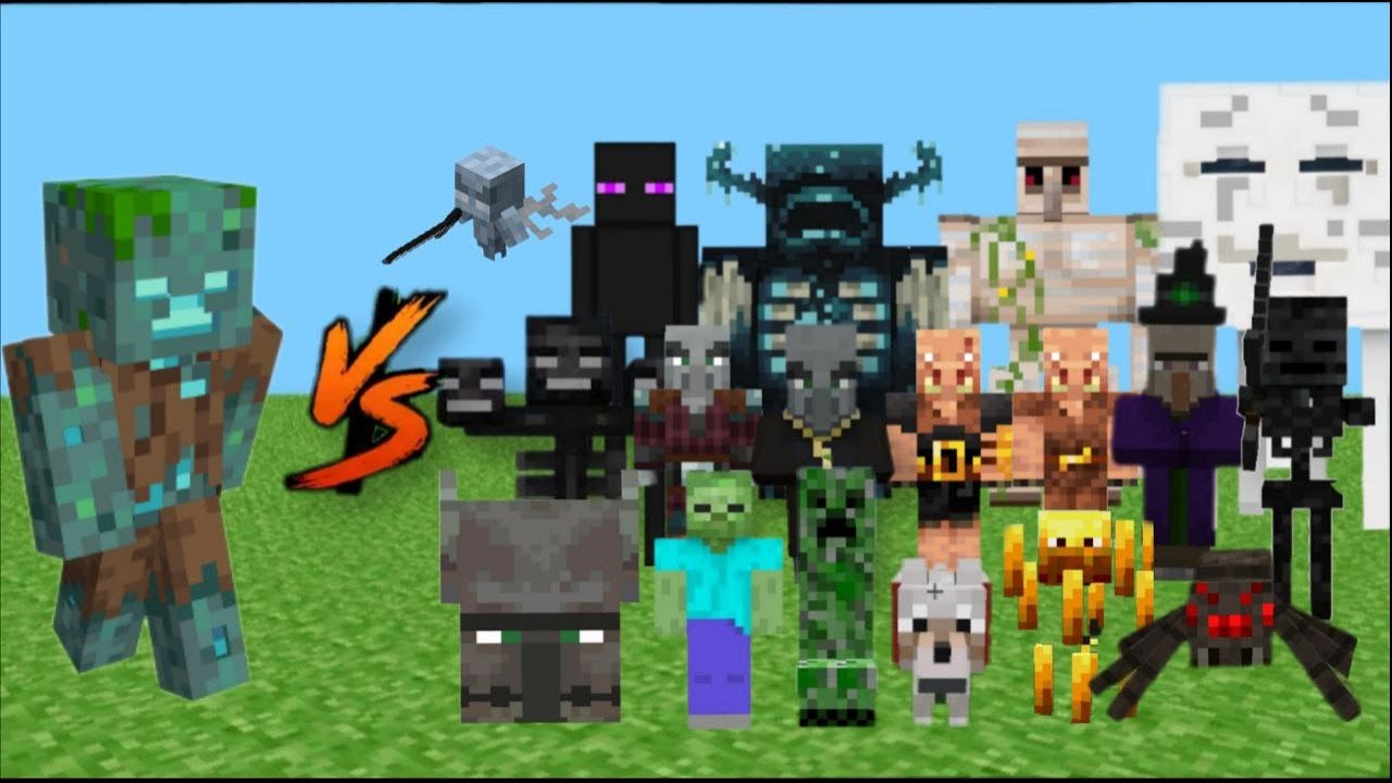 Drowned Vs Every Mob in Minecraft (Minecraft Mob Battle) Minecraft ...
