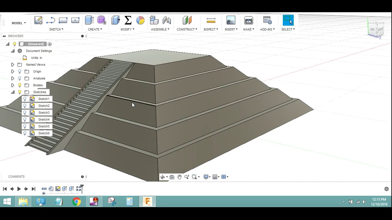 How To Make a Pyramid in Fusion 360 Part 6 - YouTube