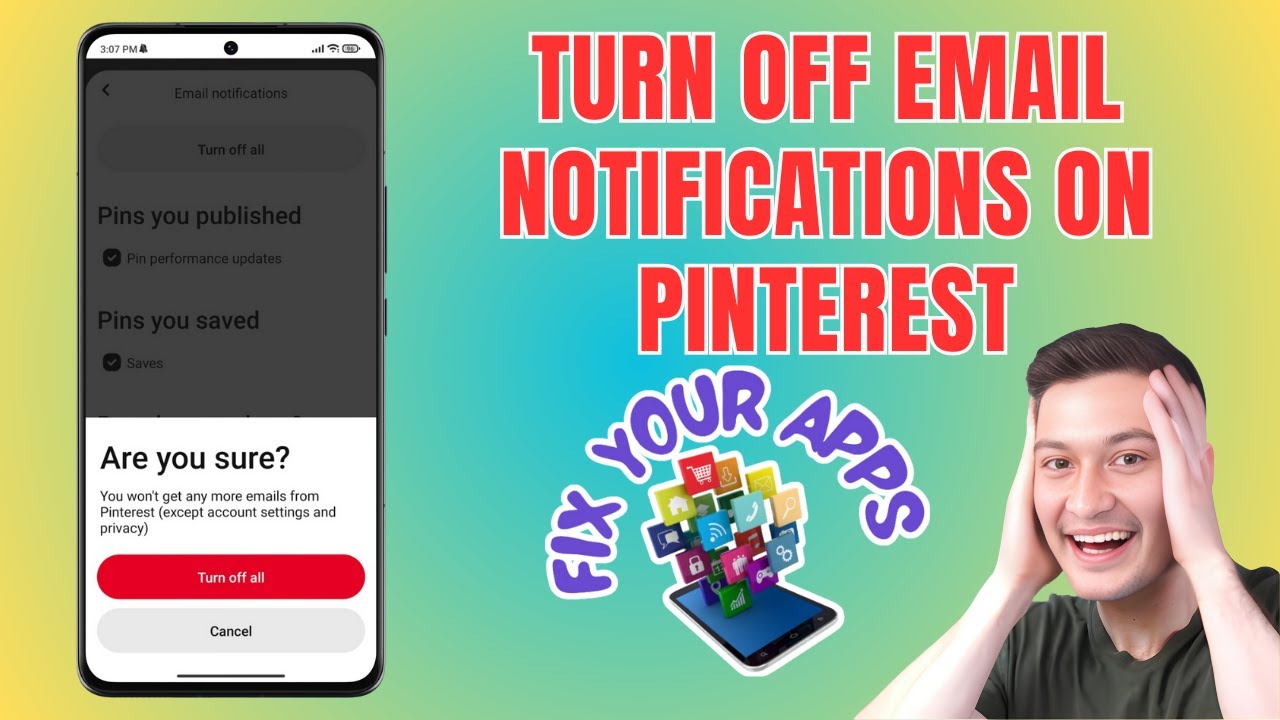 How to Turn Off Email Notifications on Pinterest - YouTube