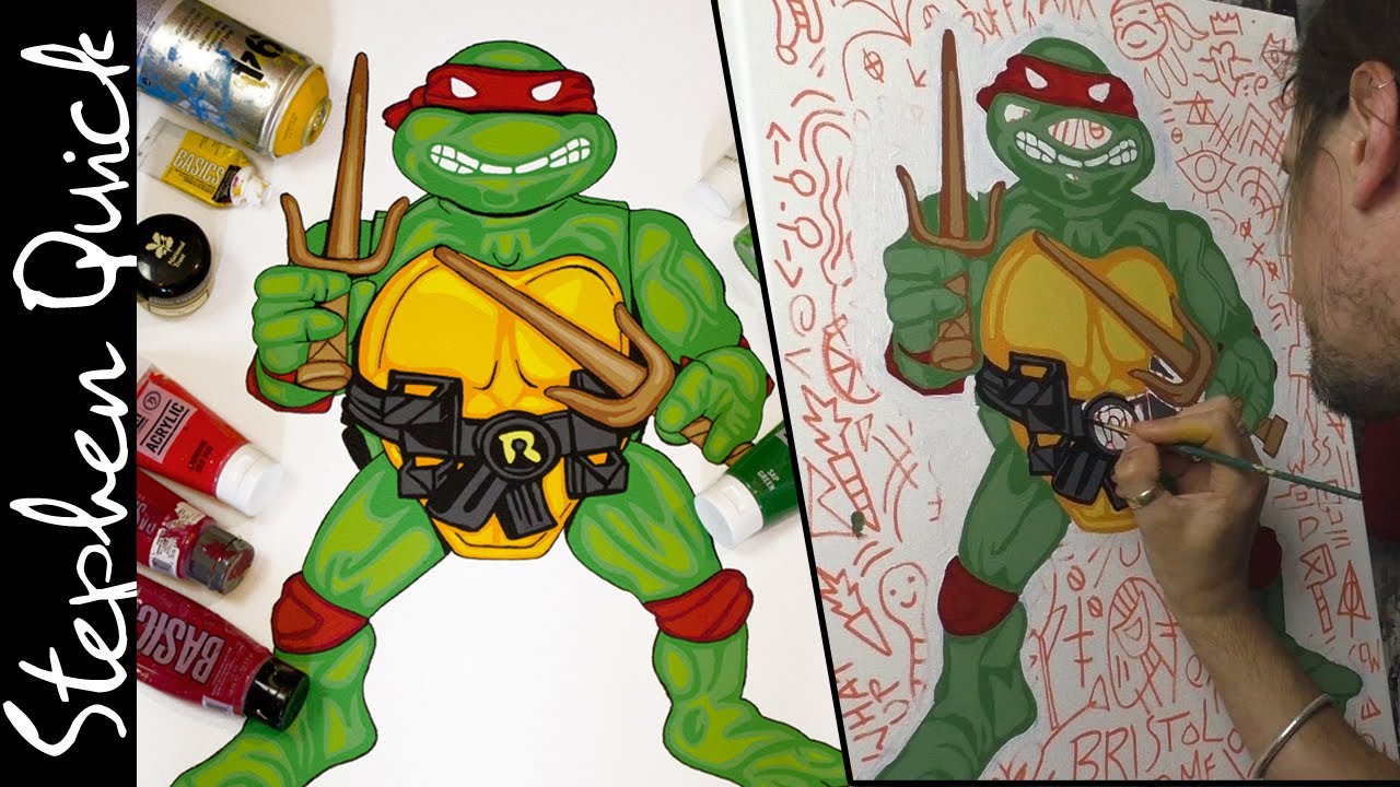 RAPHAEL Action Figure PAINTING //Teenage Mutant Ninja Turtles Art | # ...
