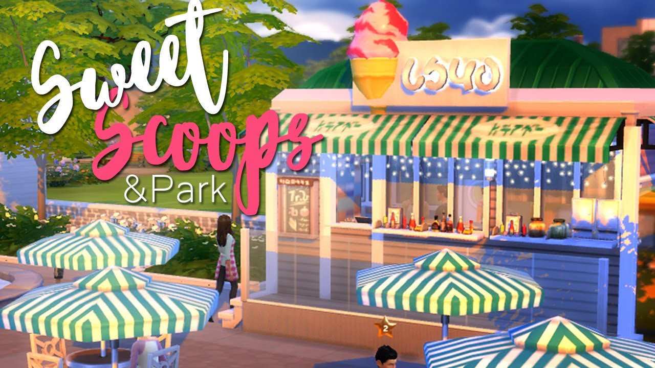 The Sims 4 | Restaurant Build: Sweet Scoops 🍭🍦 - YouTube