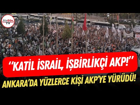 Ankara’da şeriatçı grup AKP Genel Merkezi’ne yürüdü: “KATİL İSRAİL, İŞBİRLİKÇİ AKP!”